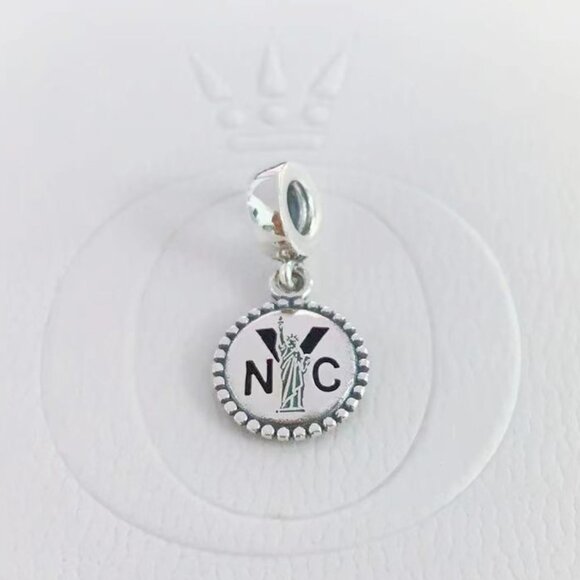 Pandora | Jewelry | Pandora Blue Lady Liberty Exclusive Charm | Poshmark